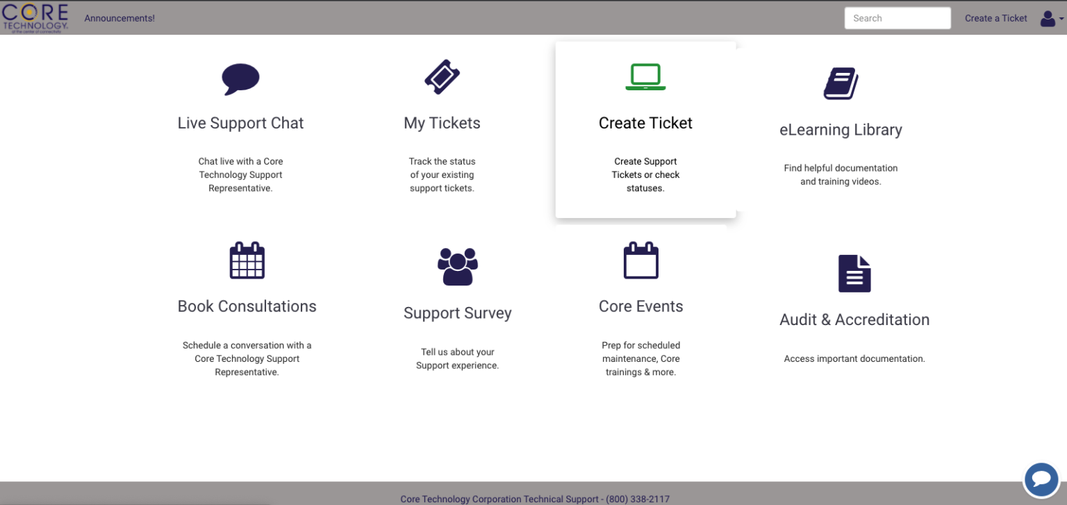Support – Core Technology